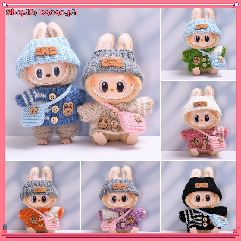 15cm 17cm Labubu Clothes Sweater+Hat For Labubu V1 V2 Baby Three V3 ...