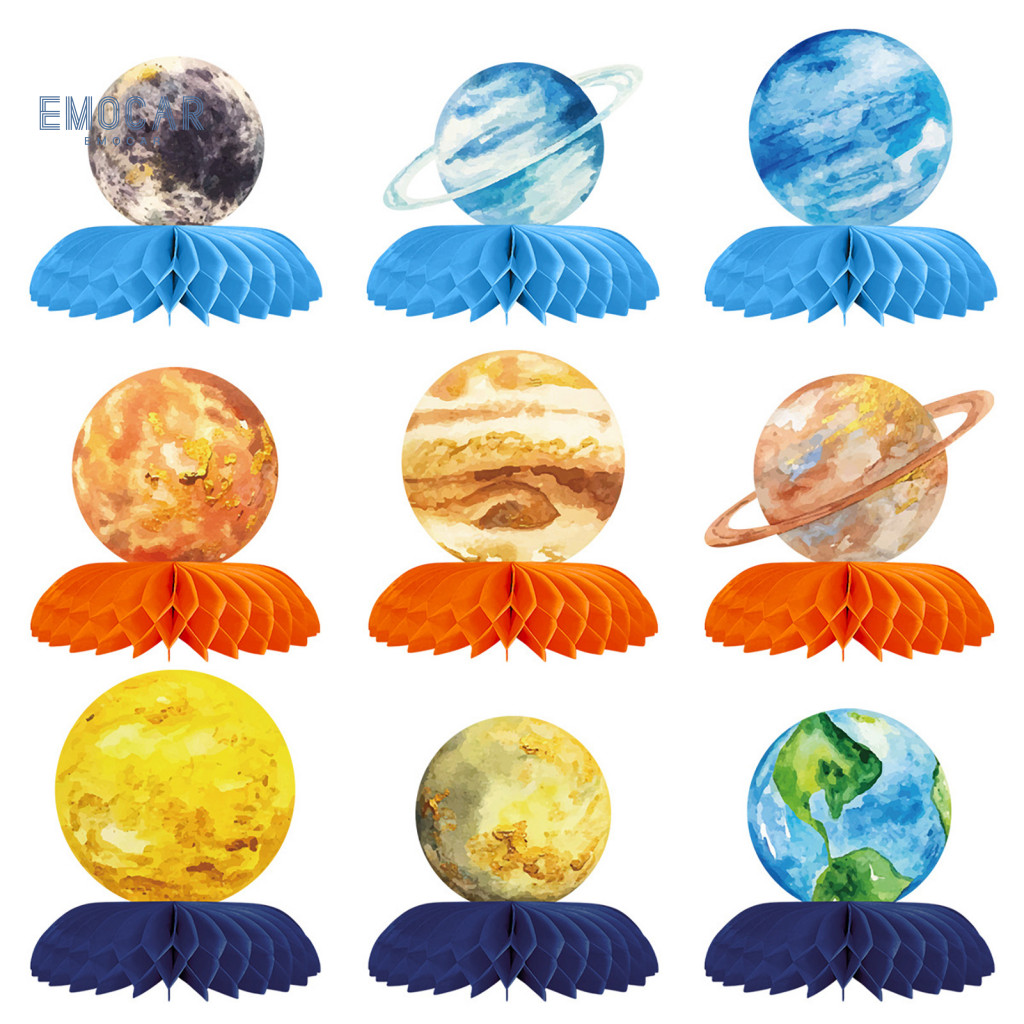 Colorful Planet Honeycomb Set Solar System Party Supplies Space Solar ...