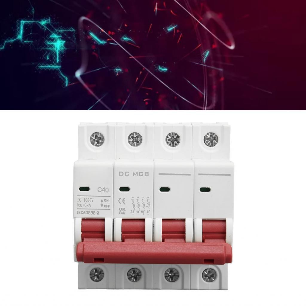 Soxii Hilitand 4P DC Circuit Breaker Arc Extinguishing 35mm DIN Rail Installation Miniature for ...