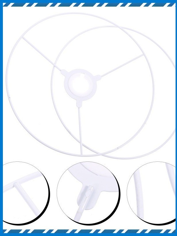 Pendant Light Shade Circle Frame Lampshade Ring Sets Racks Cage Guard ...