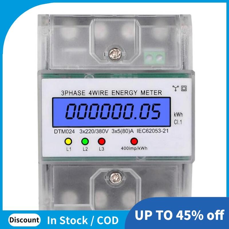 Best Sell 3 Phase 4 Wire Energy Meter 220/380V 5-80A Energy Consumption ...