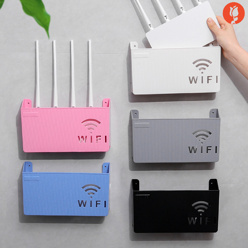 Wall Mounted Wireless Wifi Router Shelf/ABS Plastic Router Cable Power ...