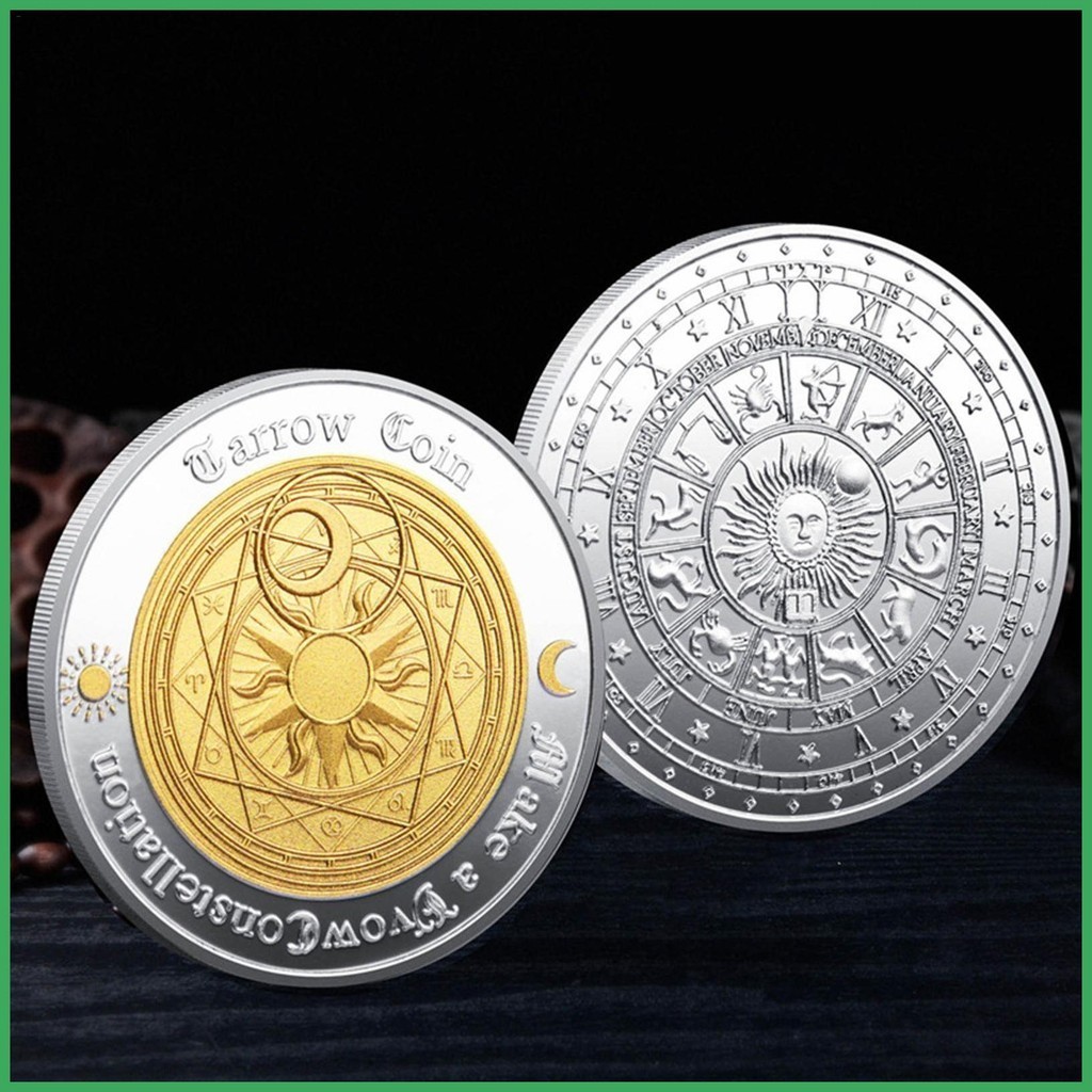 Divination Coin Collectible for Adults Sun Moon Divination Tarot ...