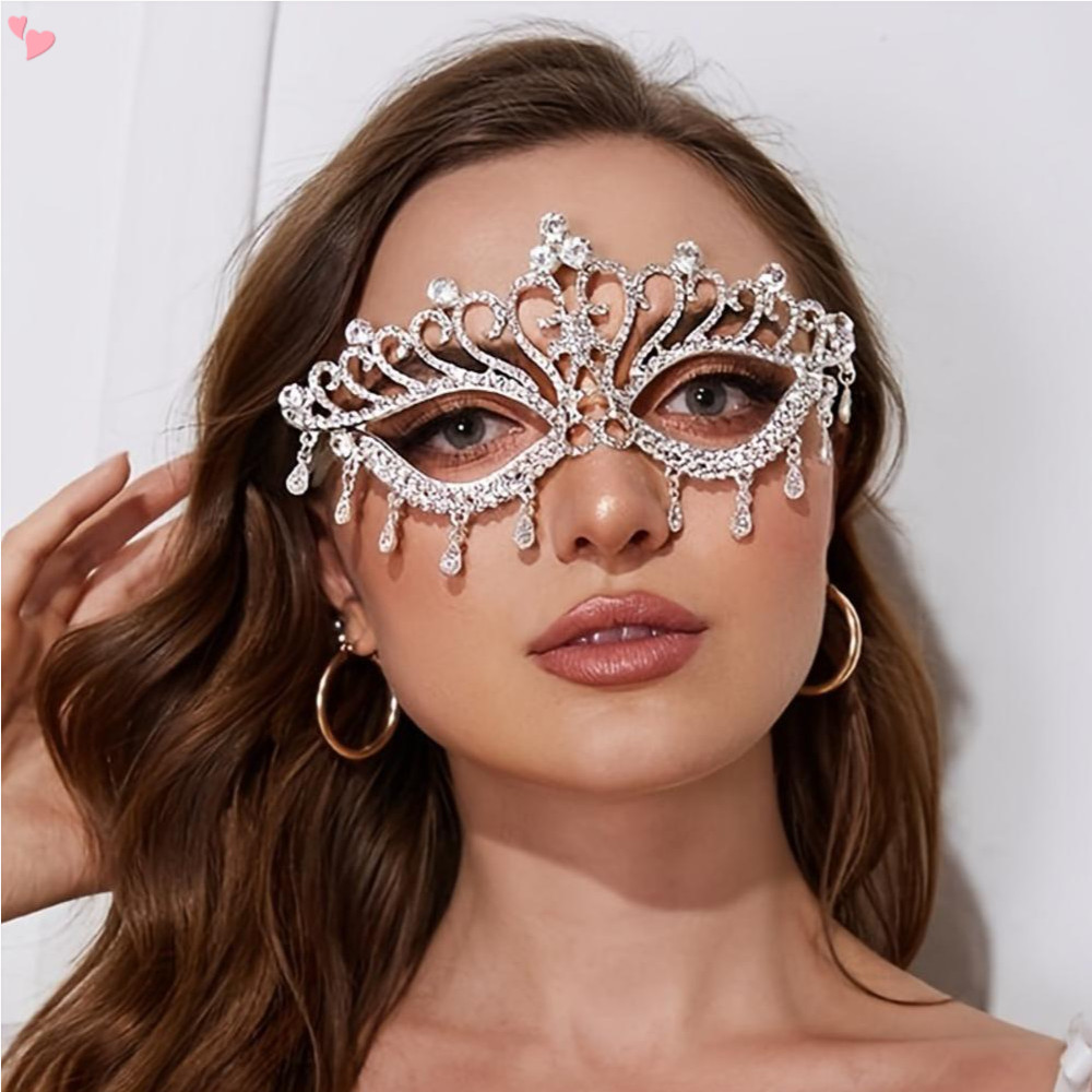 Lady Rhinestones Masquerade Party Luxury Diamond Mask for Halloween ...