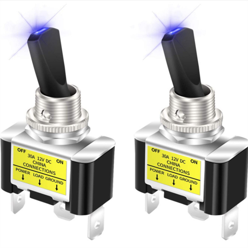LED car truck switch with light rocker switch button switch 12V 30A ...