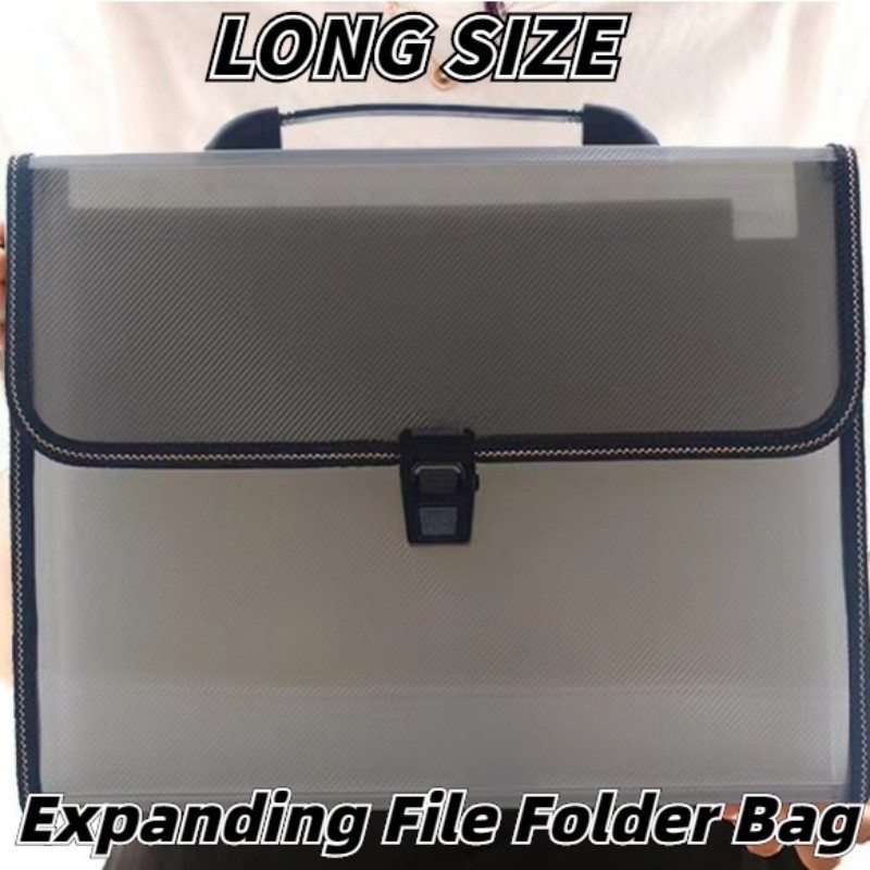 Long Expanding File Folder Portable Document Bag Large Capacity ...