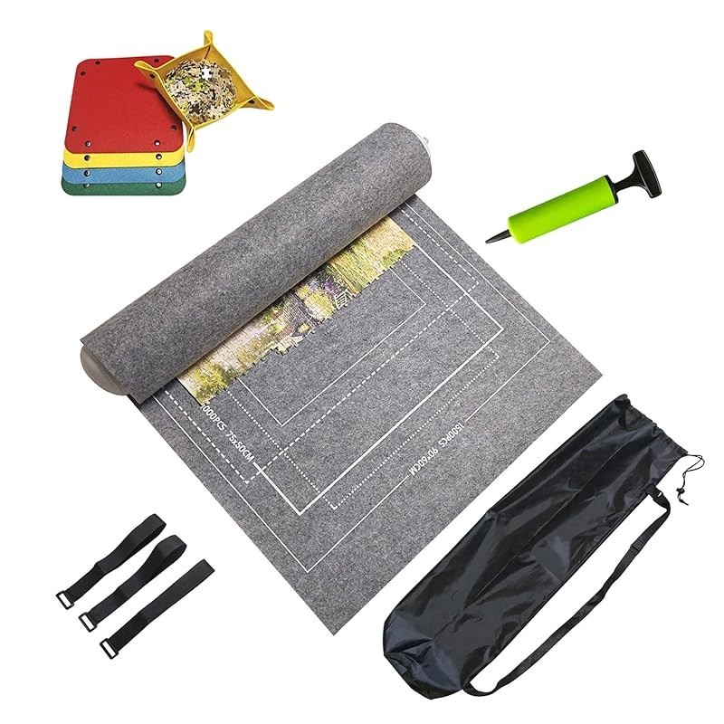 Puzzle Storage Mat Roll Up, Jigsaw Puzzle Assembly Mat with Storage ...