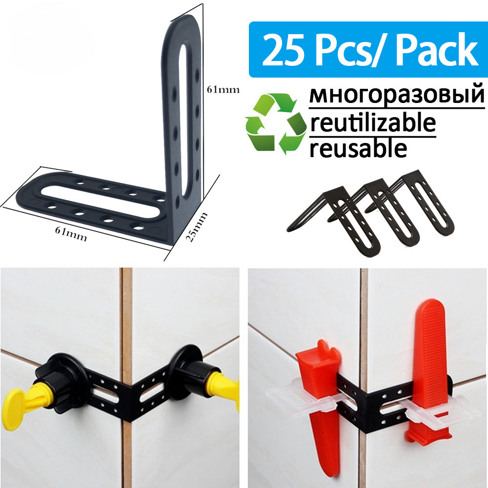 25Pcs Tile Leveling System Clips Male Angle For Floor Wall Tile Leveler ...