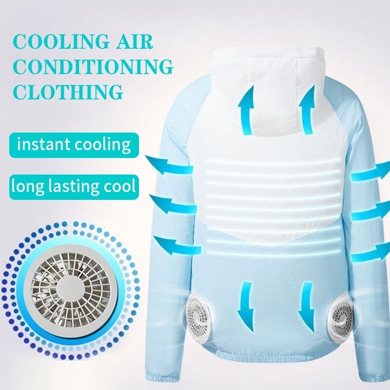 Air Conditioning Cooling Jacket Outdoor Summer Anti-heat Fan Clothing ...
