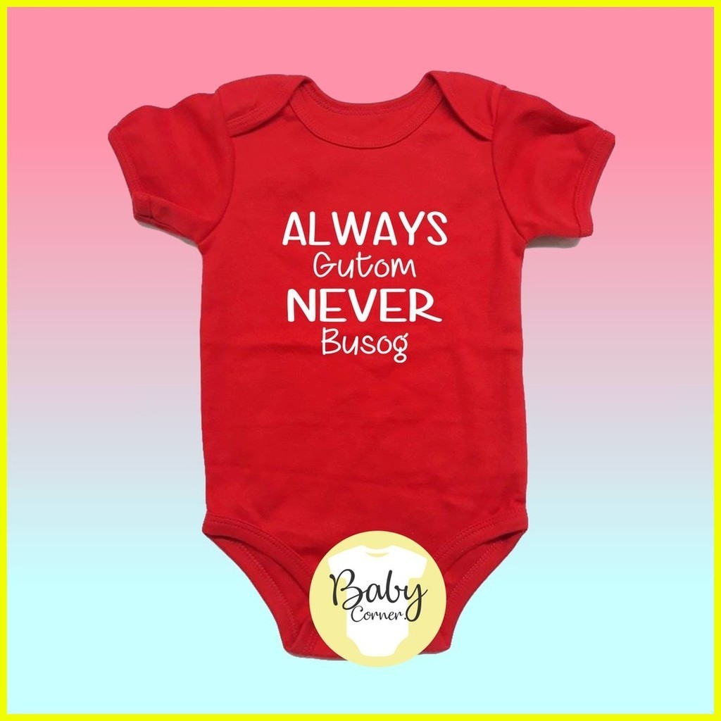 ⚾︎ Always gutom never busog ( statement onesie / baby onesie ) | Shopee ...