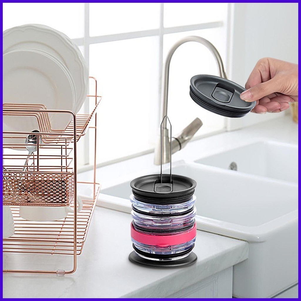 Tumbler Lid Organizer Kitchen Tumbler Lid Vertical Holder Stainless ...