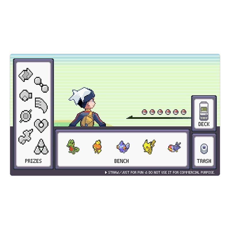 Pokemon Card Mat Simplified Chinese PTCG Battle Table Mat Pixel Gem Pet ...