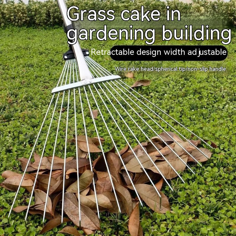 Multipurpose garden tool stainless steel telescopic rake collects corn ...