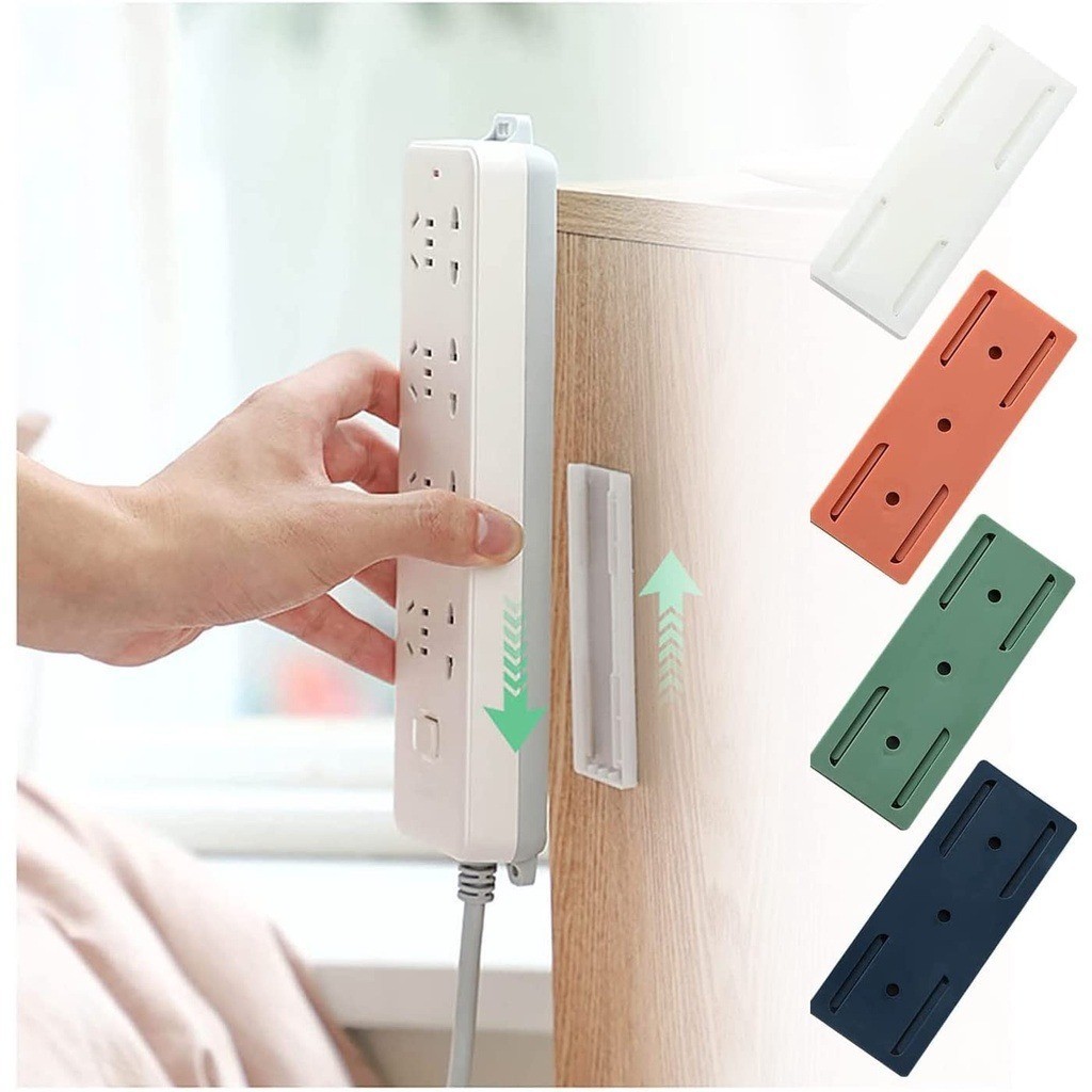 Wall Mounted Self Adhesive Holder Surge Protector Fixator Socket Cable ...