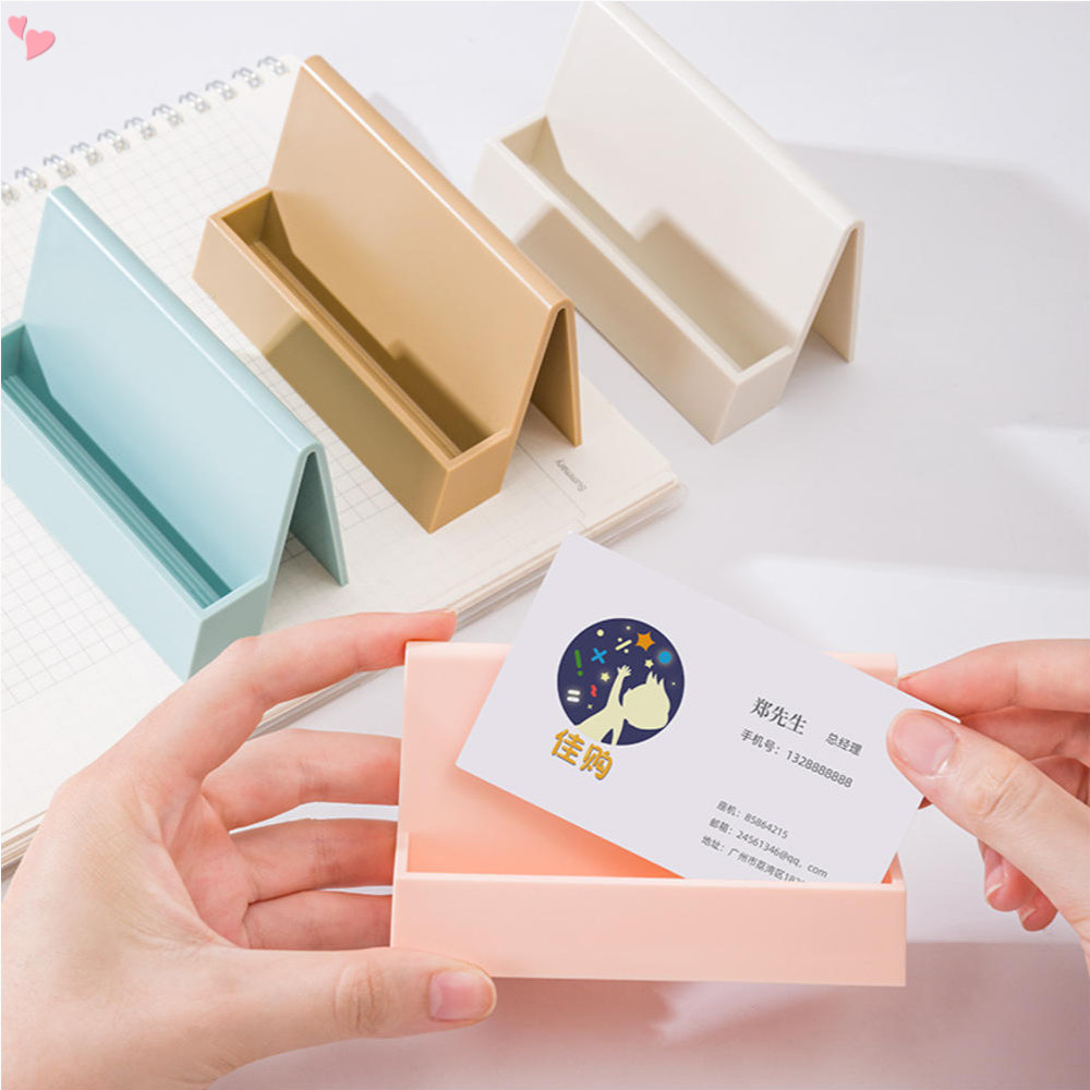 Modern Cute Plastic Business Cards-Holders Desktop Card Display ...