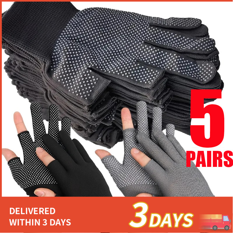 1/3/5Pairs Riding Anti-slip Work Gloves/Sport Fitness Breathable ...