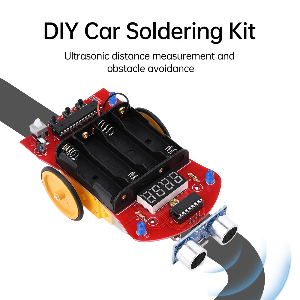 DC 6V Ultrasonic Distance Measuring Obstacle Avoidance Car ...
