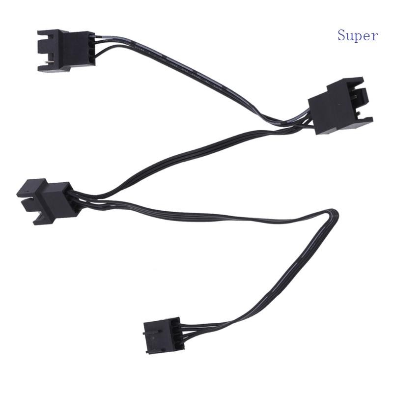 Super 4Pin PWM Fan Splitter Cable 4Pin 1 to 3Way PWM Fan Splitter Cable ...