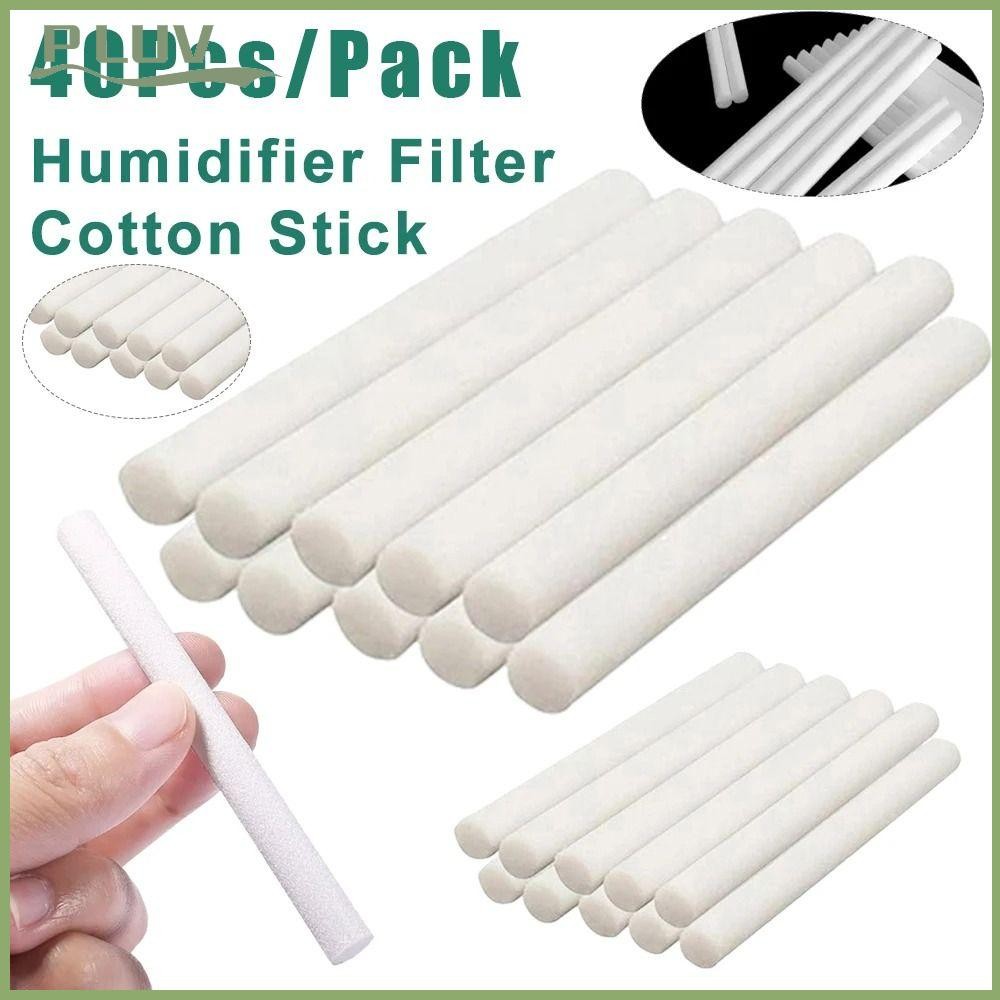 PLUVII 40Pcs Humidifier Sponge Sticks, Swab Core 8mm Humidifier Filter ...