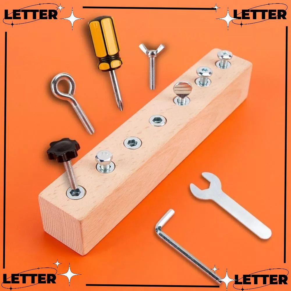 LET Nuts Toddlers Screwdriver Board Set, Wooden Disassemble Bolt Skills ...