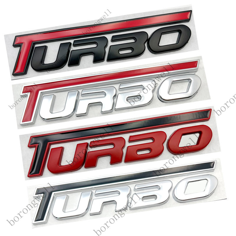 TURBO Car Sticker Metal Badge Silverado Emblem Body Trunk Decals For ...