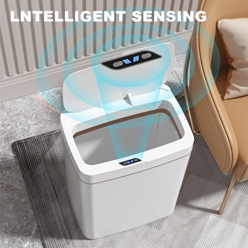 DDP 14L Smart Trash Bin Wireless Sensor USB Rechargeable Automatic ...