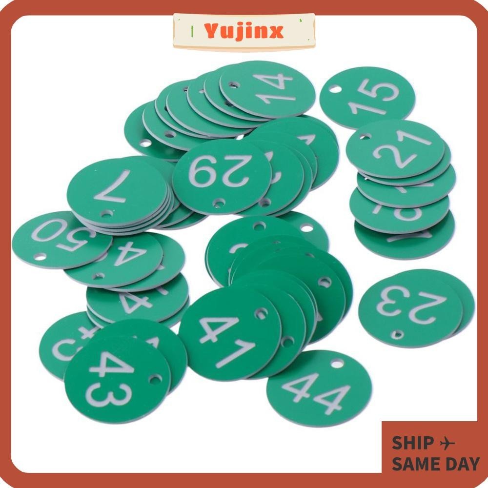 YUJINX 50PCS Plastic Number Tags, Durable Flimsy Restaurant Queue ...