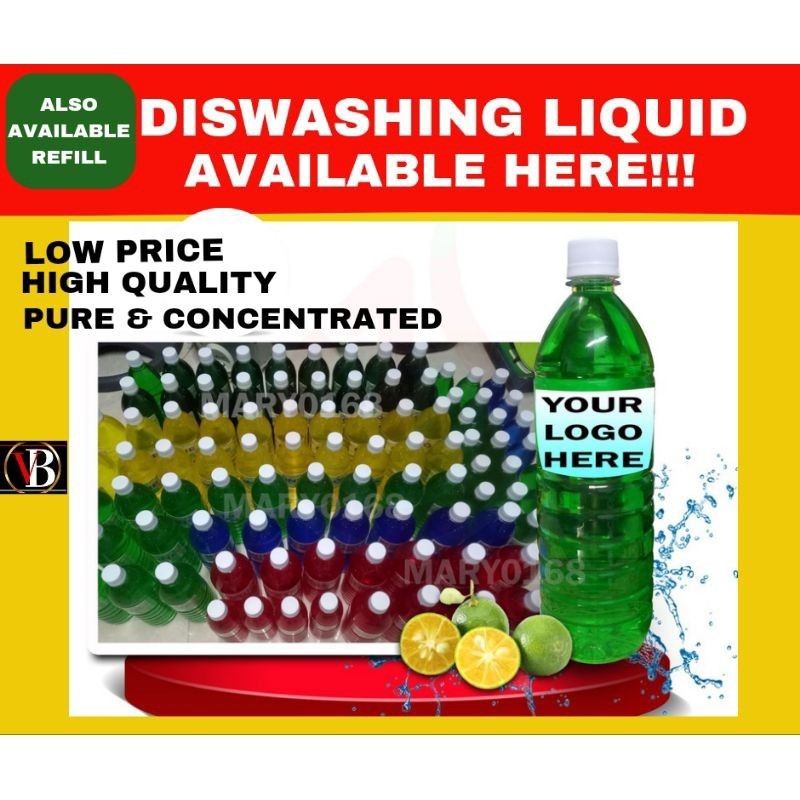 Laminated Dishwashing liquid Signages A4 Size makapal 250mic glossy ...
