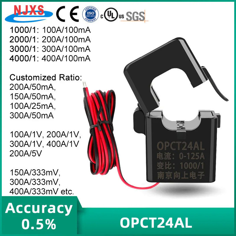 Njxse Opct24al Split Core Current Transformer 100a 50ma 40ma 25ma 20ma