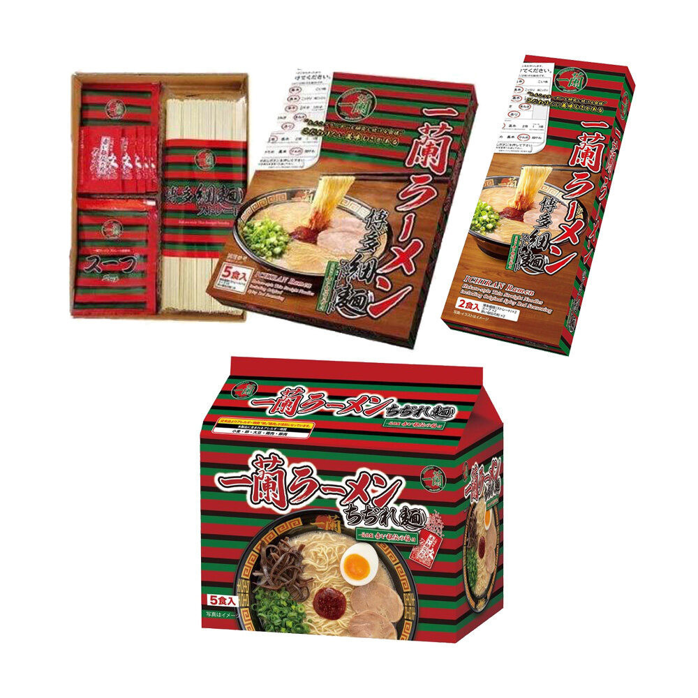ICHIRAN Ramen Hakata Style Thin Noodle / Chirimen Noodle Meal Kit ...