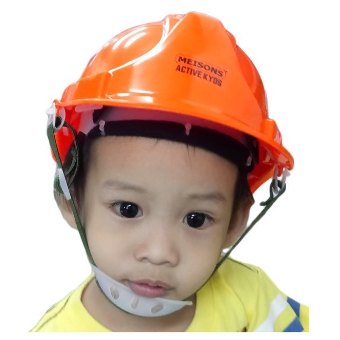 Meisons active kids party hard hat safety helmet ( ORANGE ) | Shopee ...