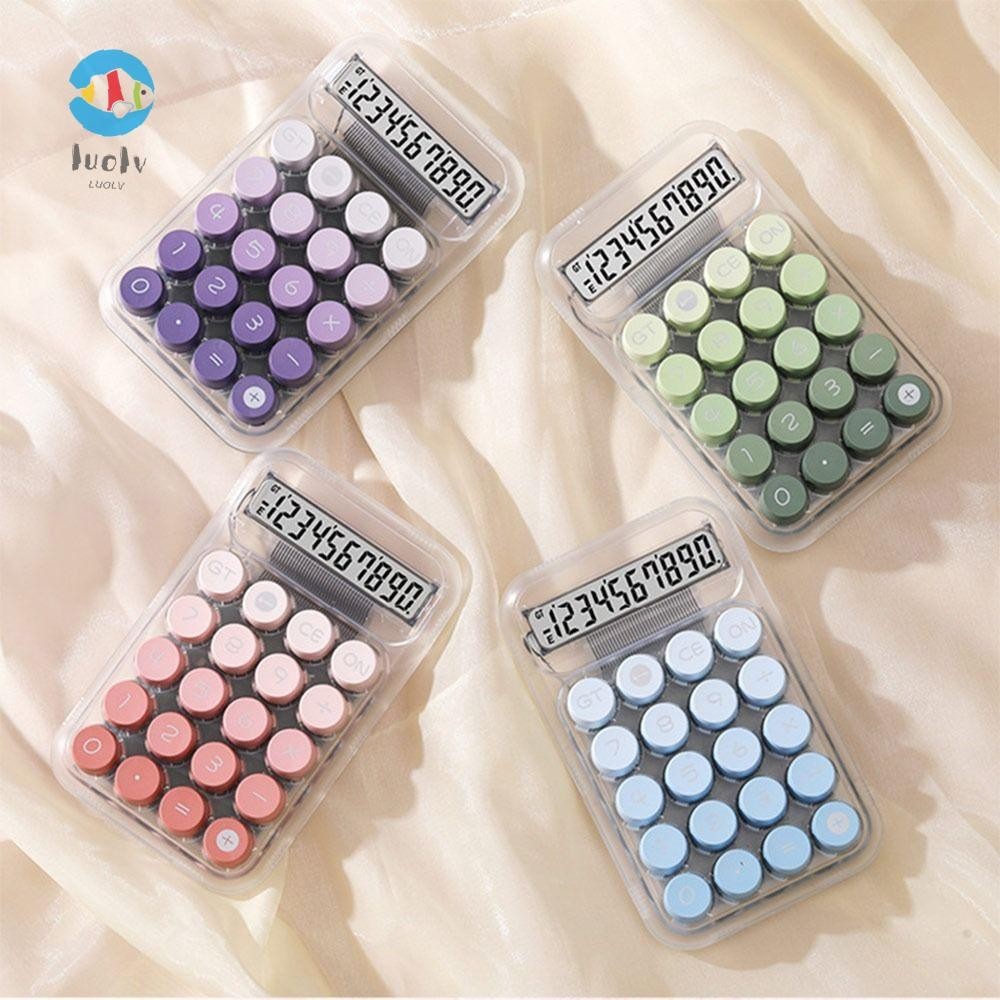 LUOLUVO Typewriter Calculator, 12 Digit Silent Students Calculator ...