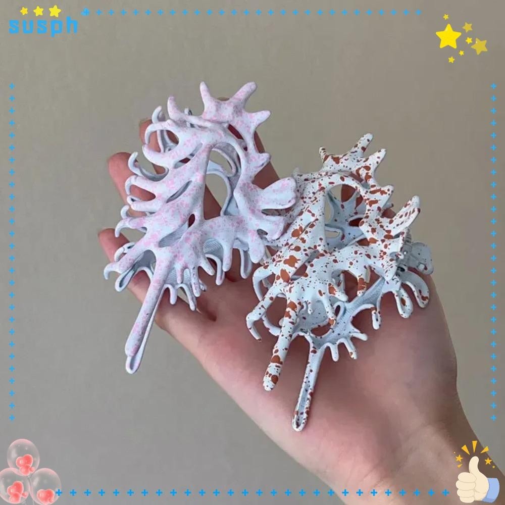 SUSPH Alien Conch Octopu Hair Claws, Liquid Metal Punk Y2K Hair Claw ...