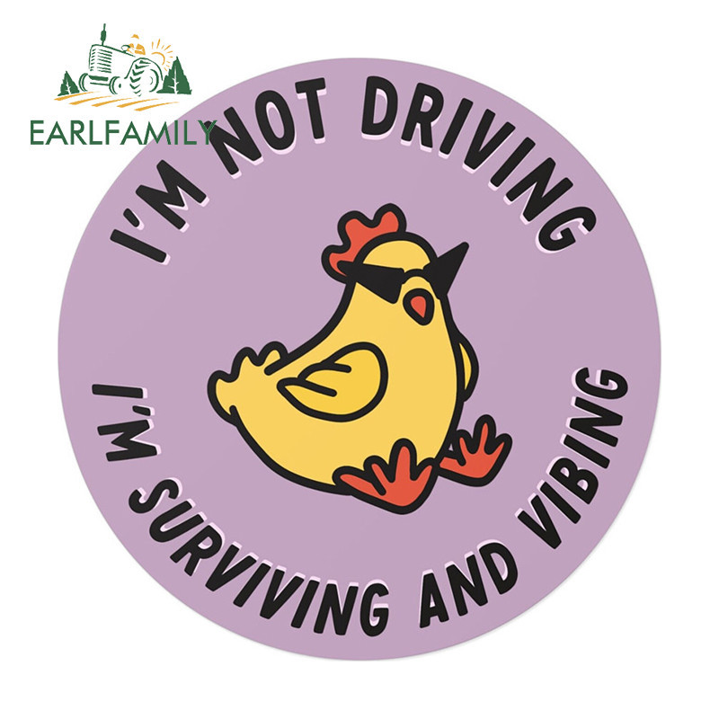 EARLFAMILY 13cm x 13cm Cartoon Chicken Car Stickers Cute Logo Amusing ...