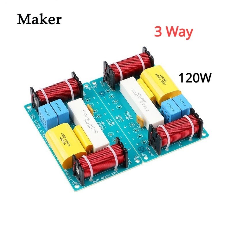 Audio Frequency Divider Speaker 3 Way Treble + Midrange + Bass Crossover Speakers Filter for ...