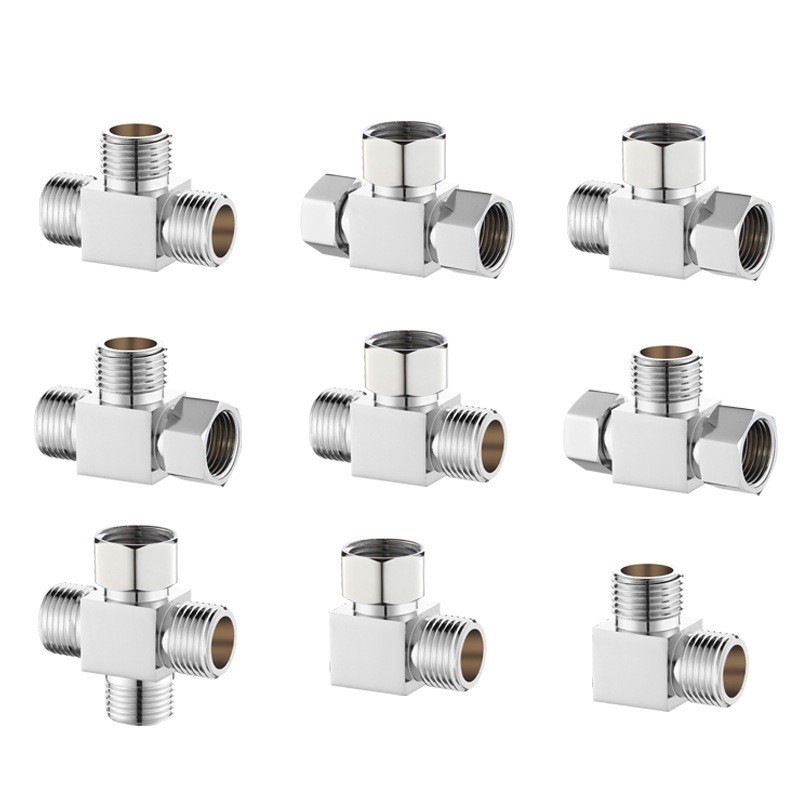 Tee Angle Valve One-Switch Two-Way Water Distributor Faucet One Divided ...
