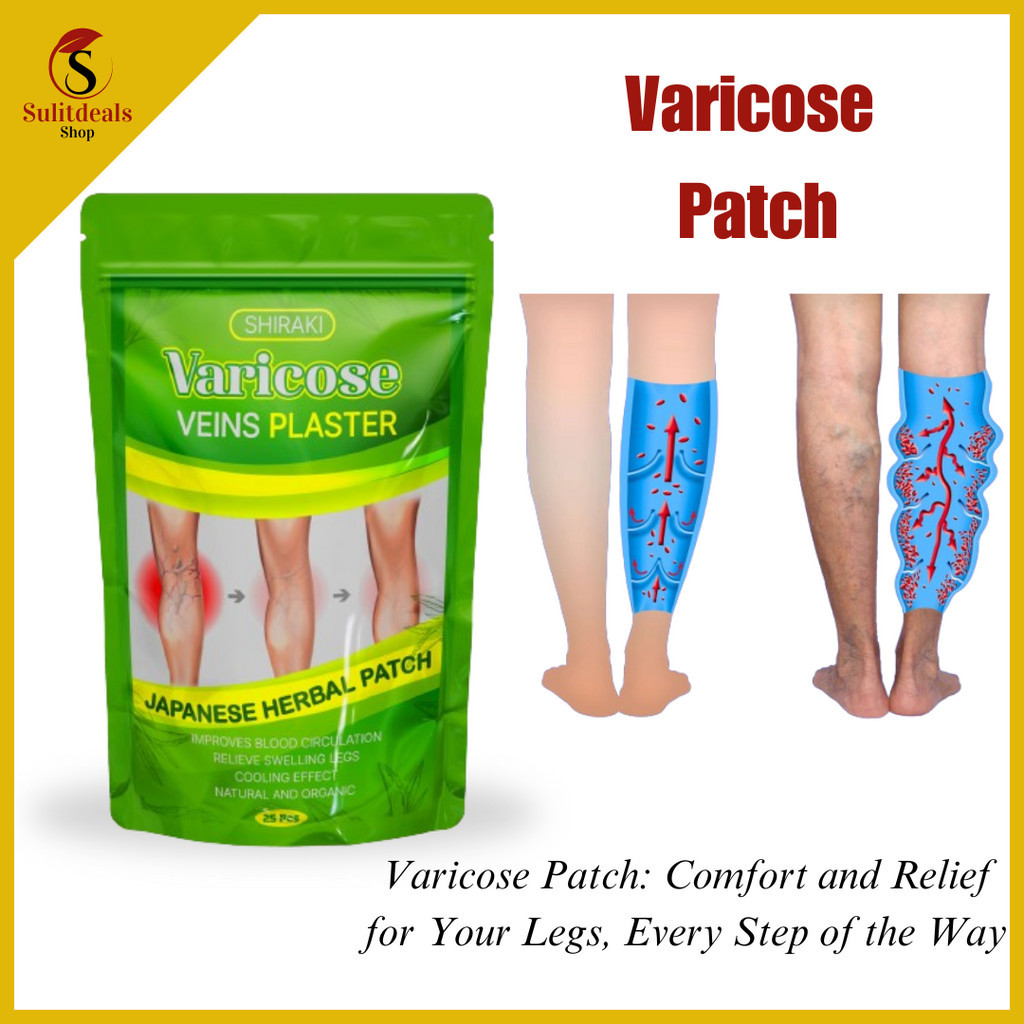 Shiraki Varicose Vein Plaster 25pcs | Reduce Appearance of Varicose ...