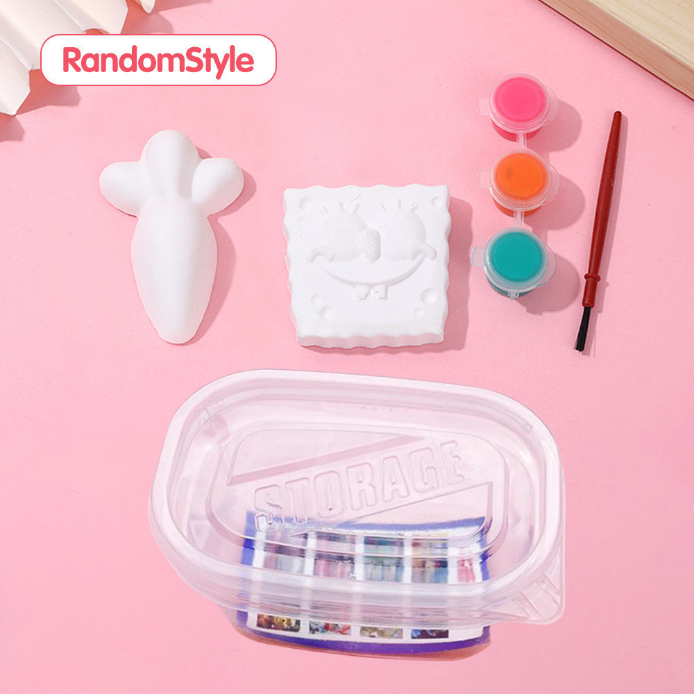 Cartoon coloring Plaster Paint Random design Figurine handmade diy ...