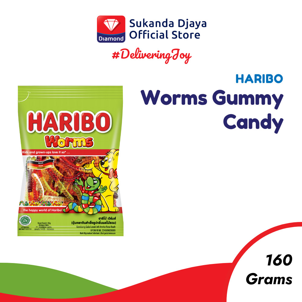 Haribo Worms Gummy Candy Candy 160 Gr | Shopee Philippines