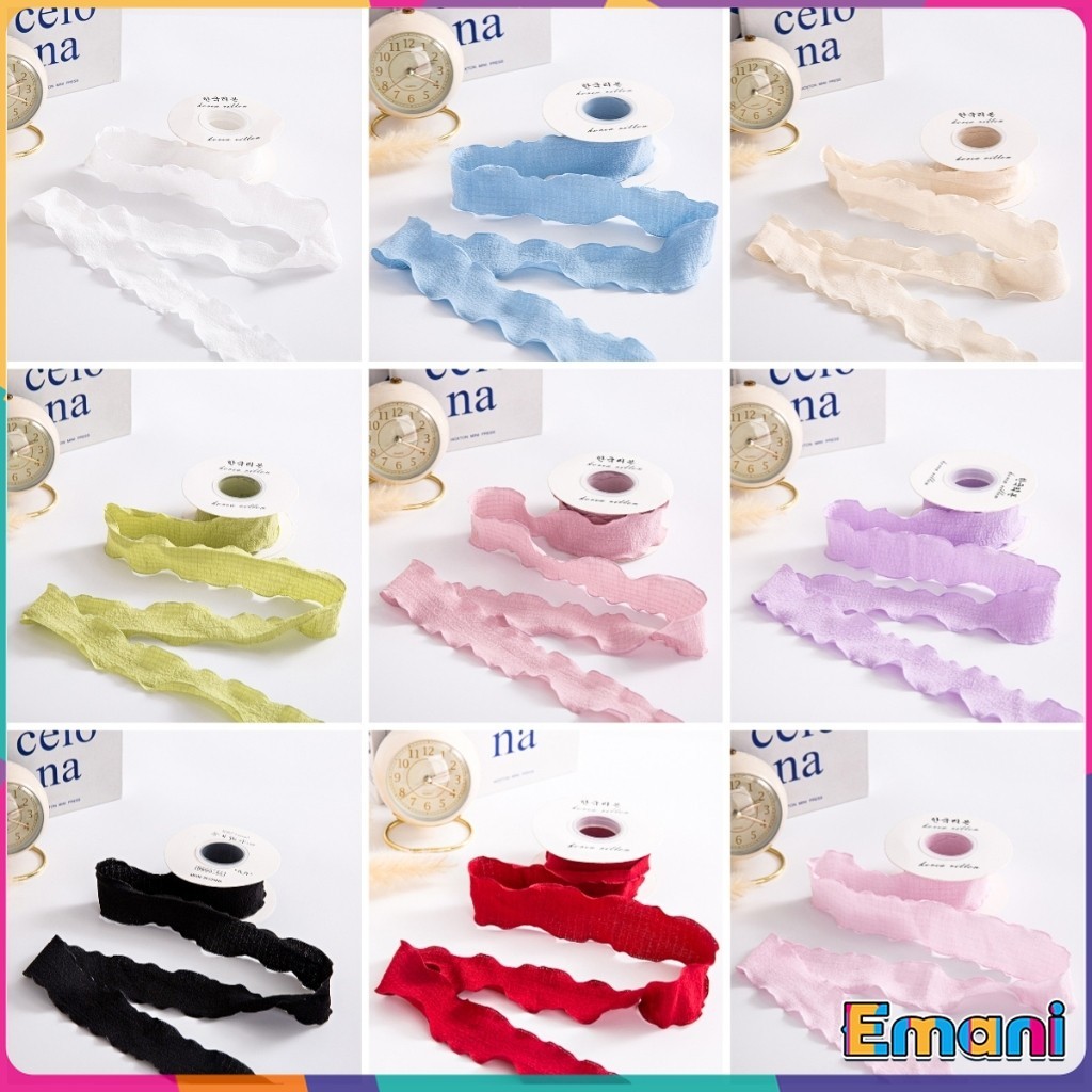 Ruffle Ribbons 10 Yards Wrinkled Wave Edge Ribbon for Bridal Bouquets ...