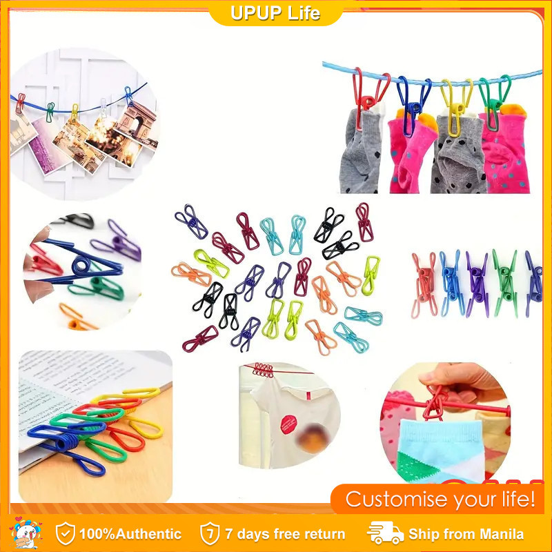 10 Colourful Storage Clips Power Clips Spring Clothes Clips Sealing ...