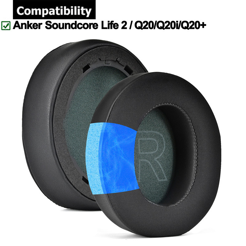 1 Pair Cooling Gel Earpads for Anker Soundcore Life 2 Q20 Q20+ Q20i ...