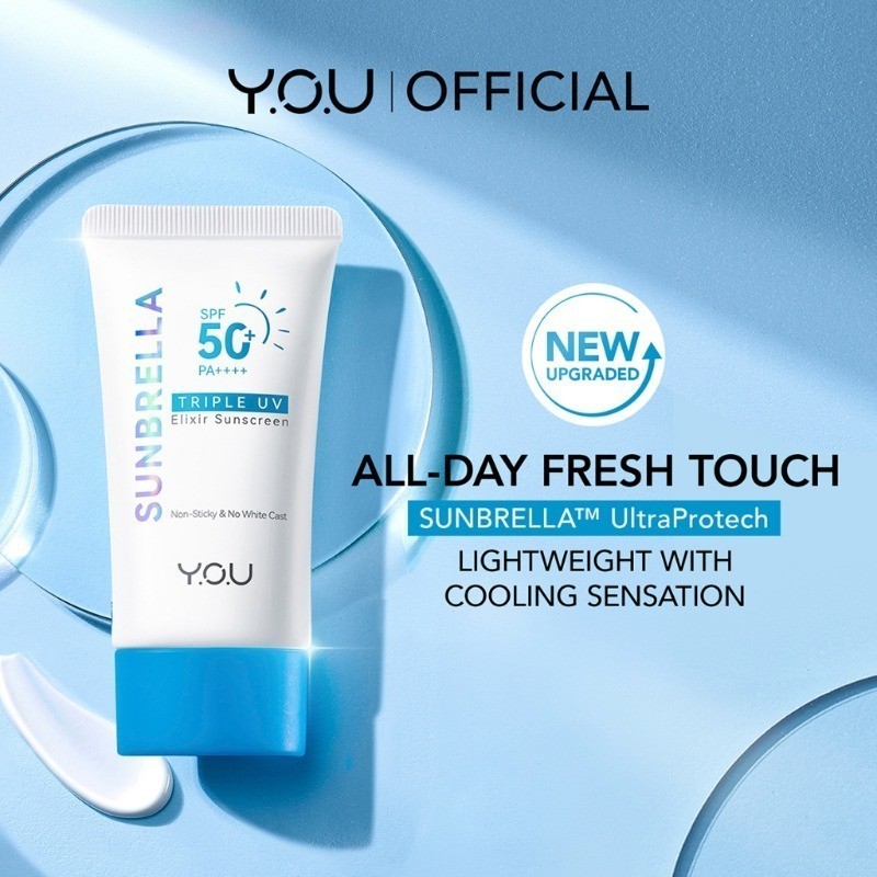 YOU Sunbrella Triple UV Elixir Sunscreen SPF 50+PA++++ UVA UVB Blue Light Protection Suitable ...