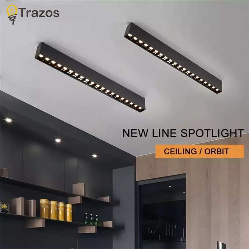 LED Ceiling Lights Line Lamp AC85-265V 10W 20W 30W 40W Line Lamp LED ...