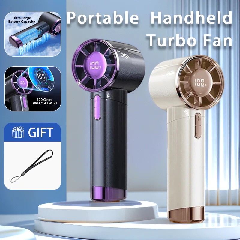 Portable Handheld Turbo Fan High Speed Turbo Fan Mini Fan Rechargeable ...