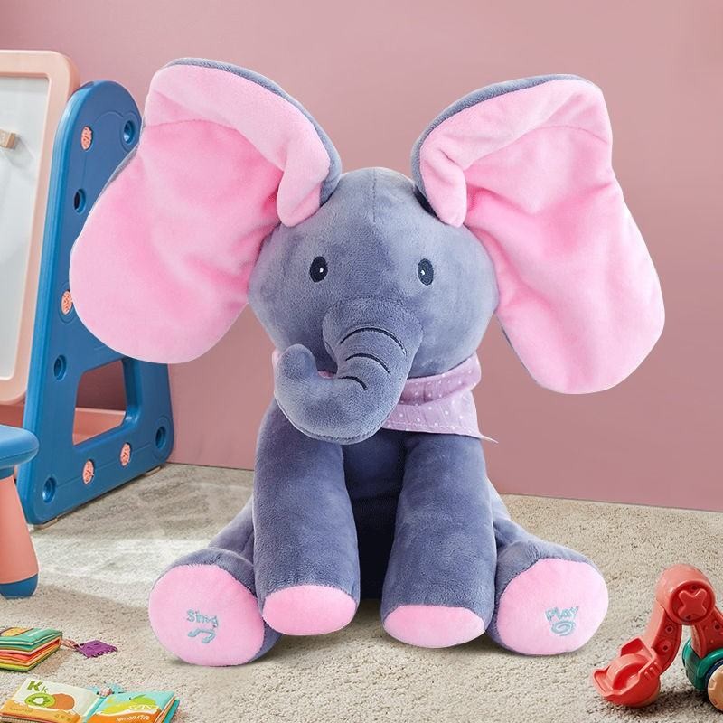 77654 Simulation Animal Electric Elephant Ears Movable Baby Elephant ...
