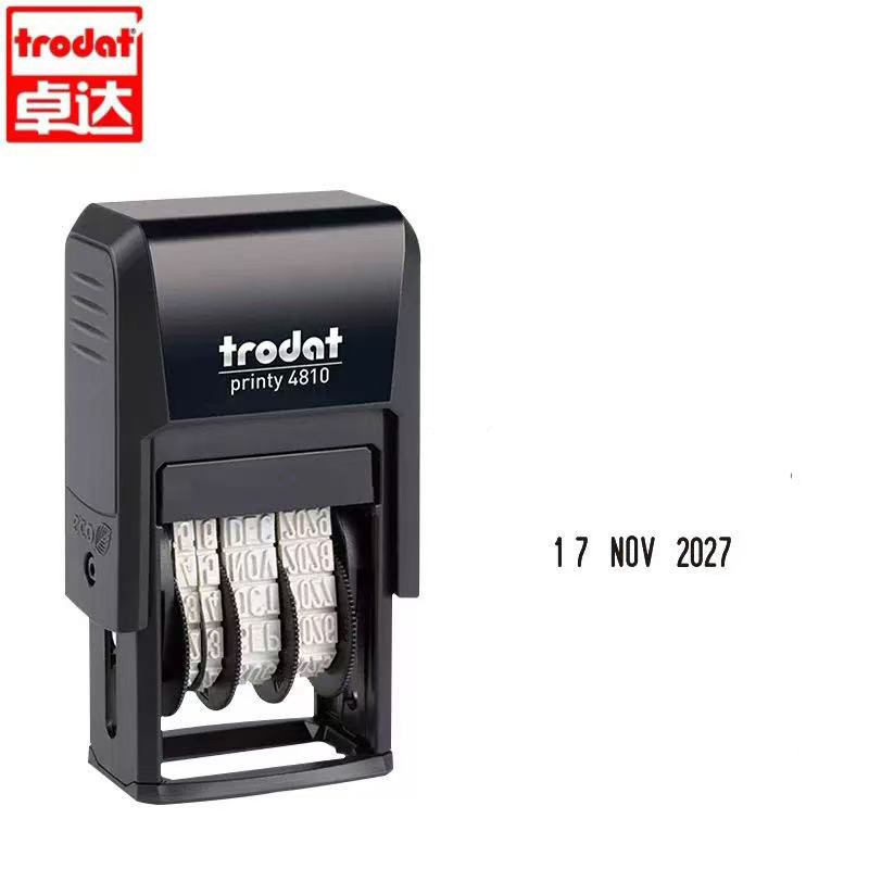 Trodat Printy 4810 Self-Inking Date Stamper，DD-MMM-YYYY，Black ink | Shopee Philippines