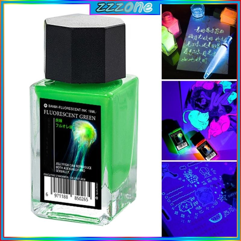 zzz Invisible Ink with UV Light for Dip Pen Glass Dip 18ml Colored ...