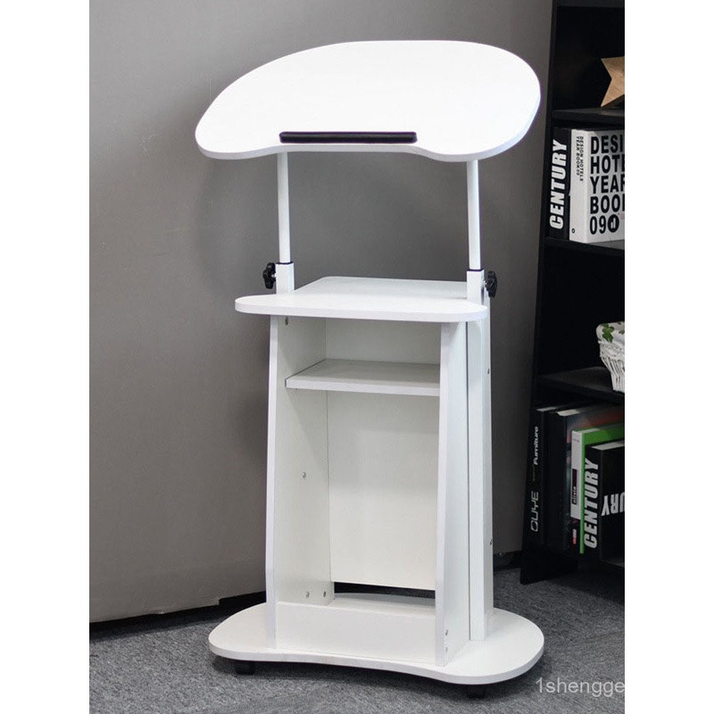 Standing Adjustable Mobile Computer Table Multimedia Rostrum Reception ...