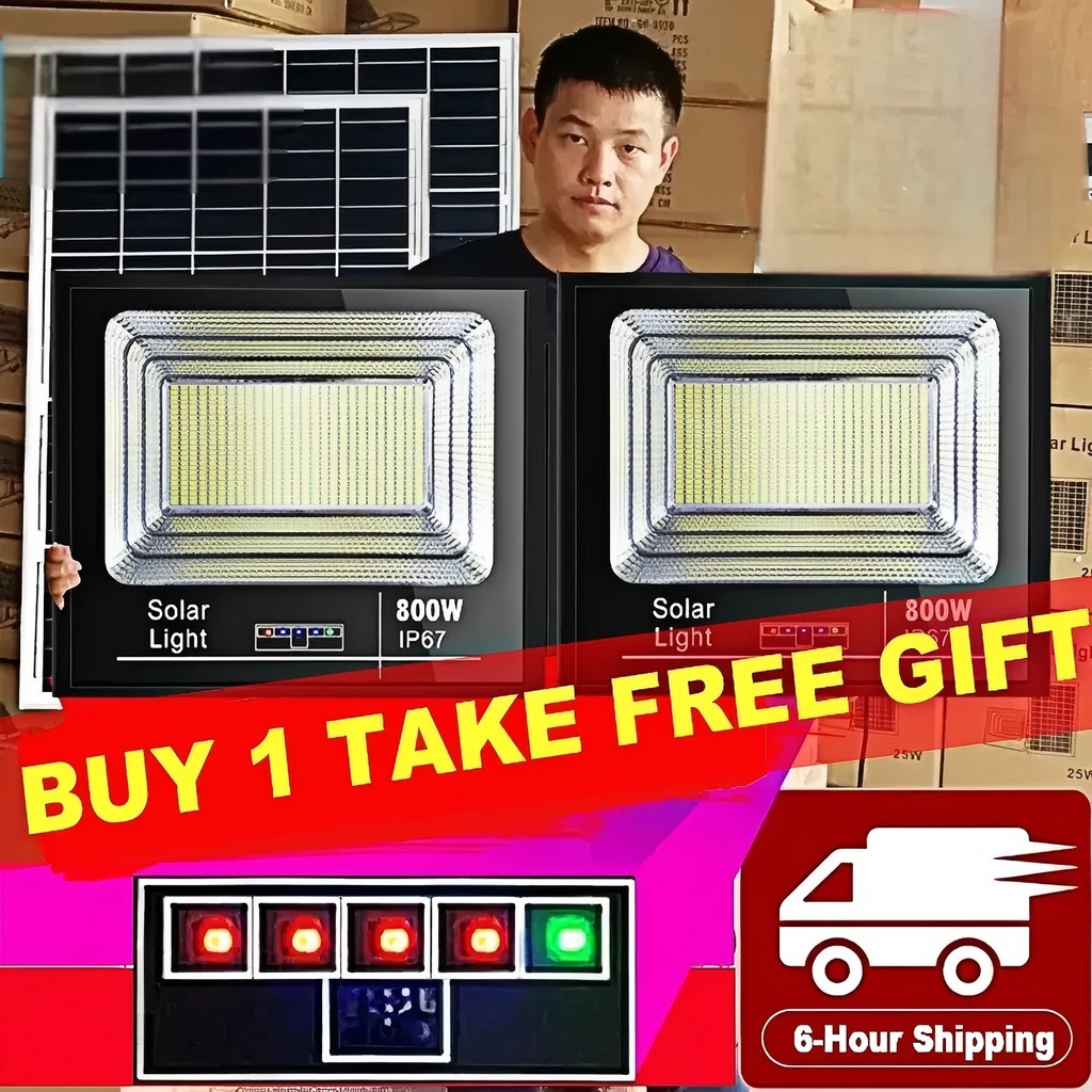 2025 Newly Upgraded 500W Outdoor solar powered lights automatic solar ...
